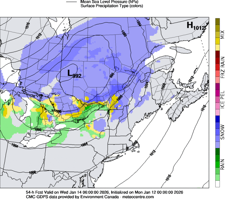 Forecast Maps Explorer / CMC-GDPS / Quebec | MeteoCentre.com