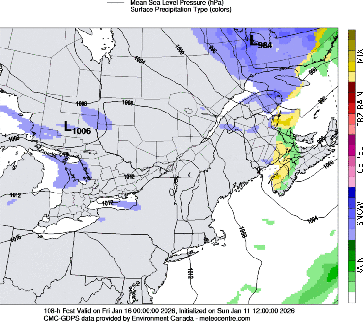Forecast Maps Explorer / CMC-GDPS / Quebec | MeteoCentre.com